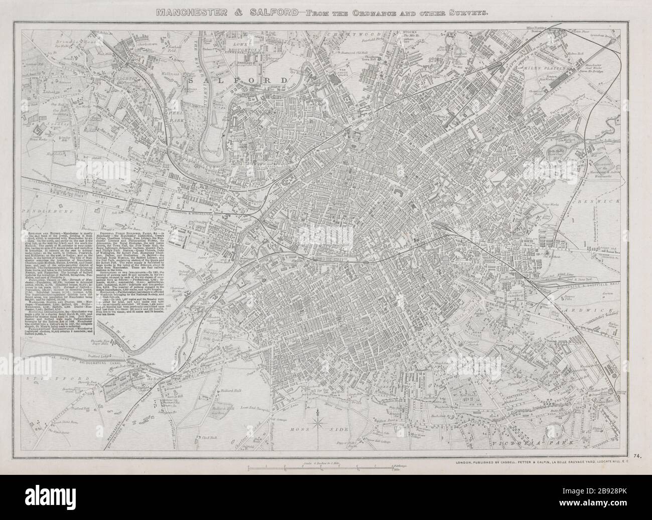 Plan de la ville de manchester Banque de photographies et d’images à ...