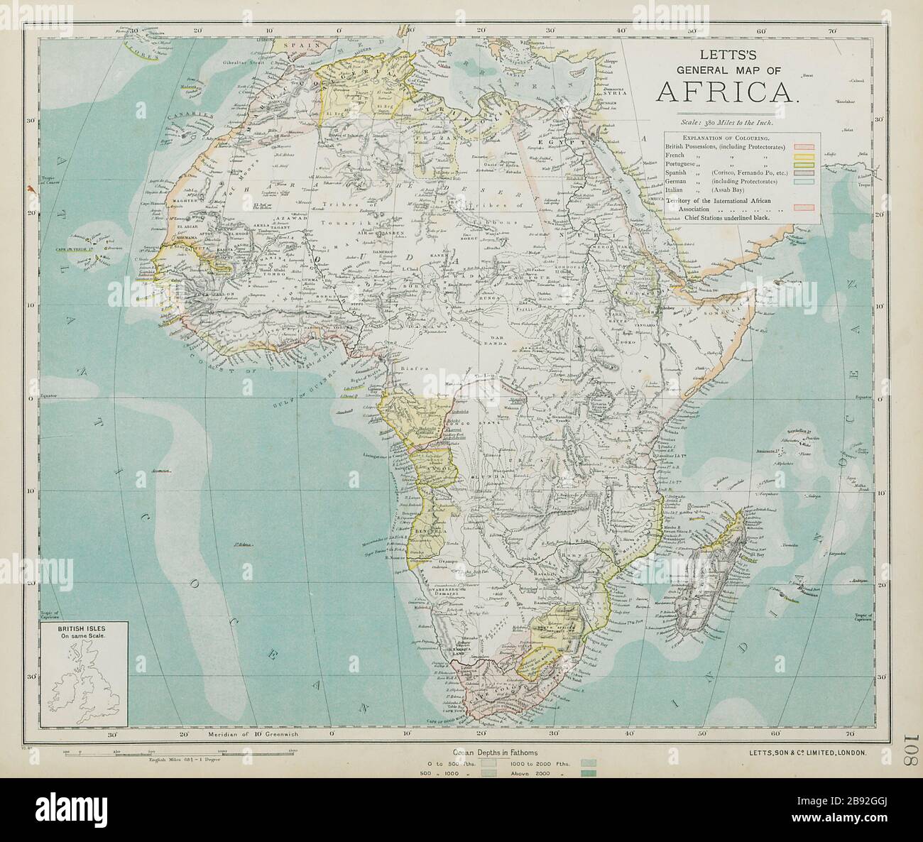 Carte afrique 1884 Banque de photographies et d’images à haute ...