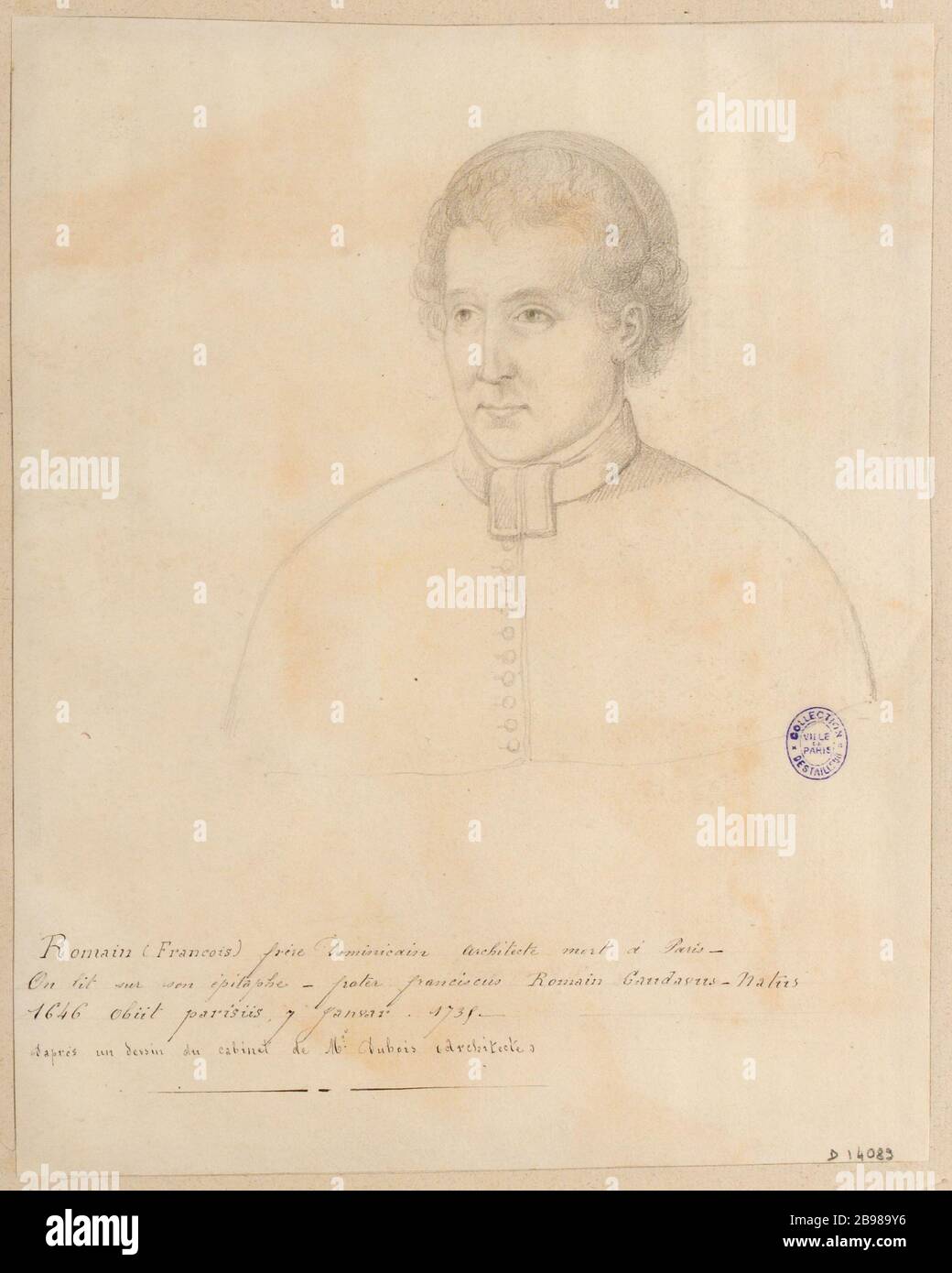 Portrait de l'architecte François Romain, frère dominicain Photo Stock ...