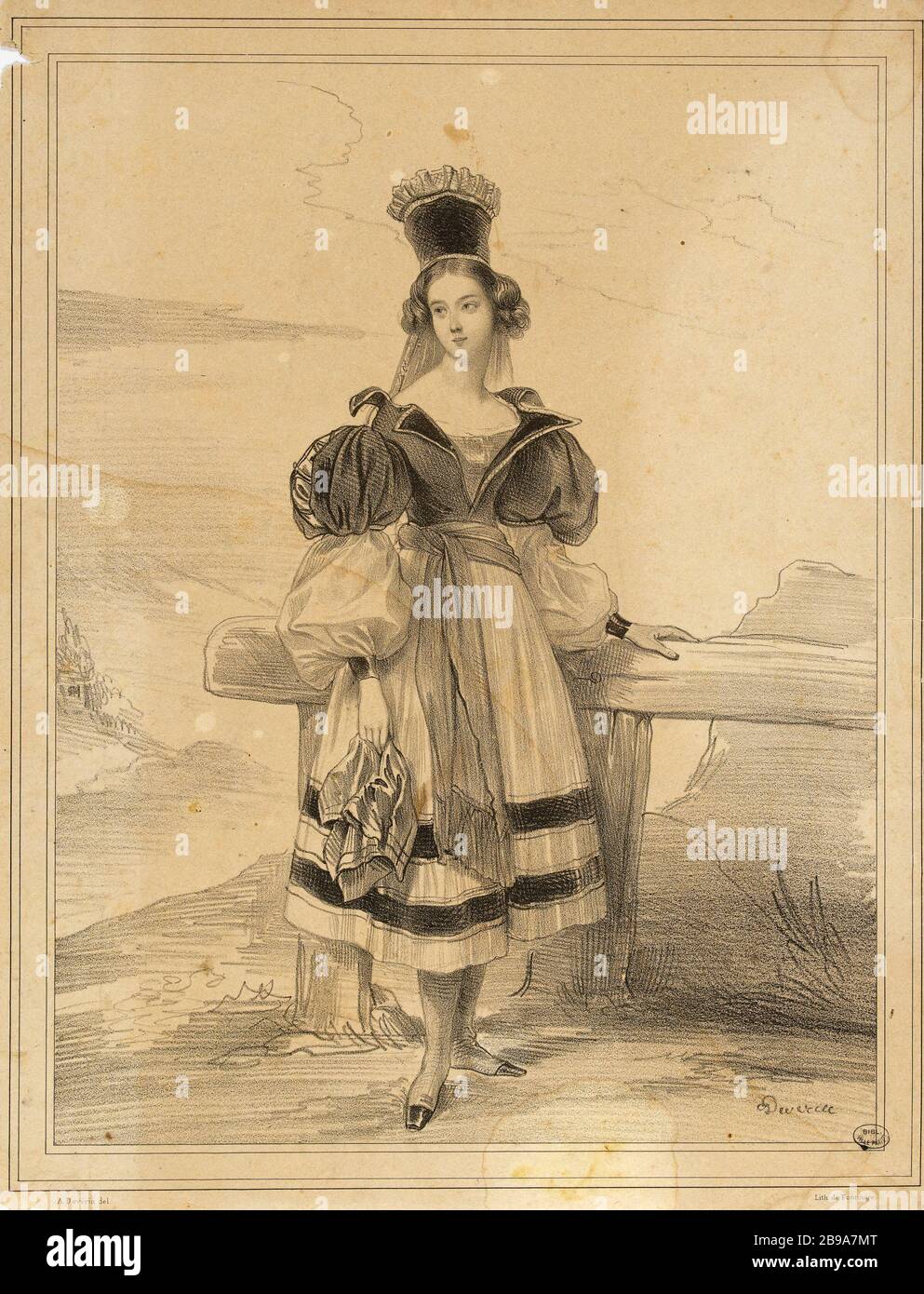 Alphabet varié: Lettre F - Peasant Danois. Achille Devéria (1800-1857 ...