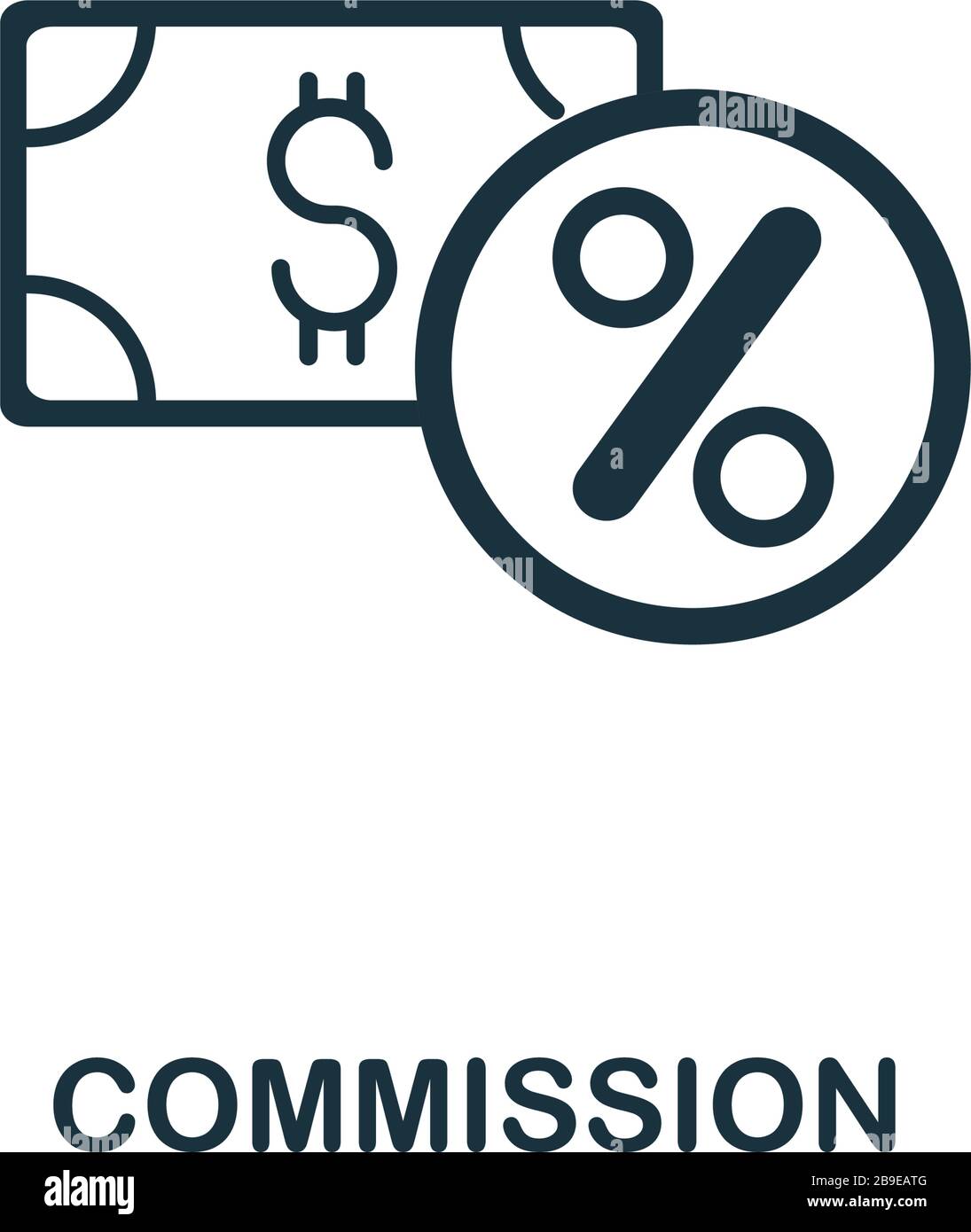 Icône de commission de la collection de marketing de filiale. Icône de ...