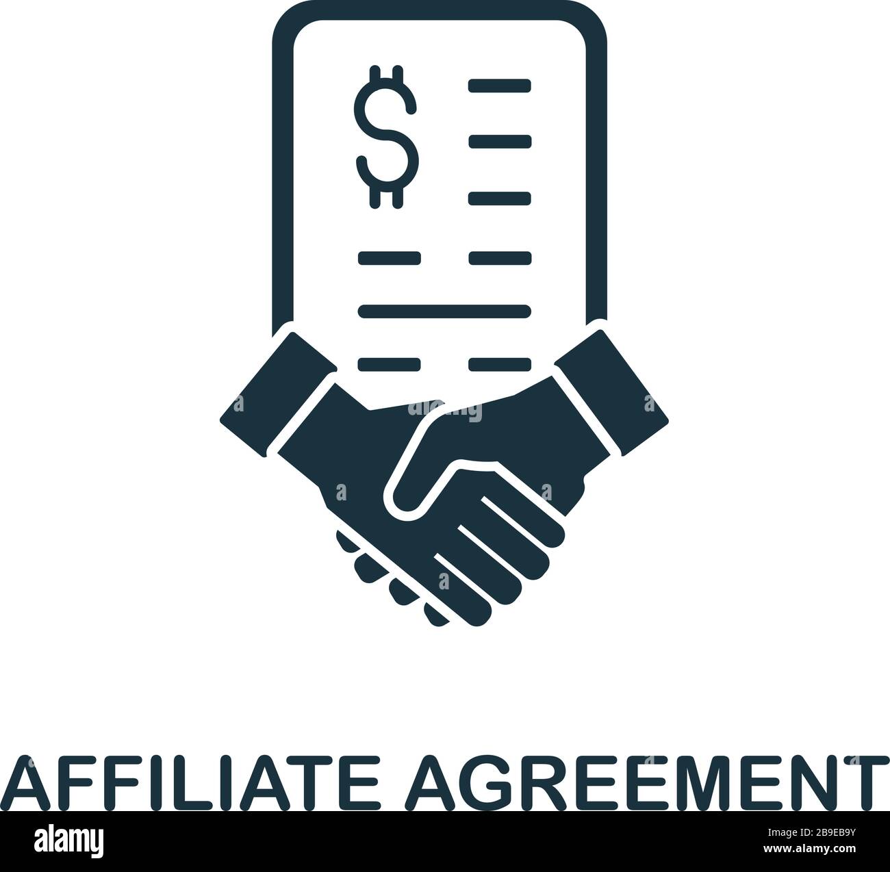 Icône de contrat de filiale de la collection de marketing de filiale ...