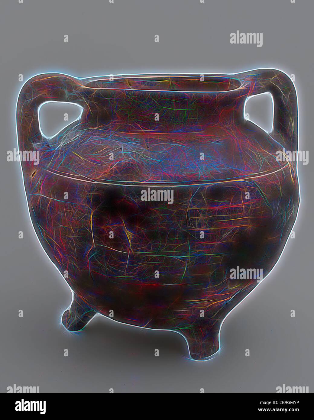 Grande marmite en terre cuite, raisin-modèle, red shard, peu glacé ...