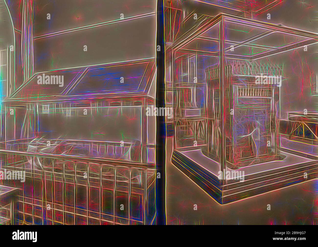 L'Égypte. Le Caire. Musée. 3e de Toutankhamon cercueil intérieur ...