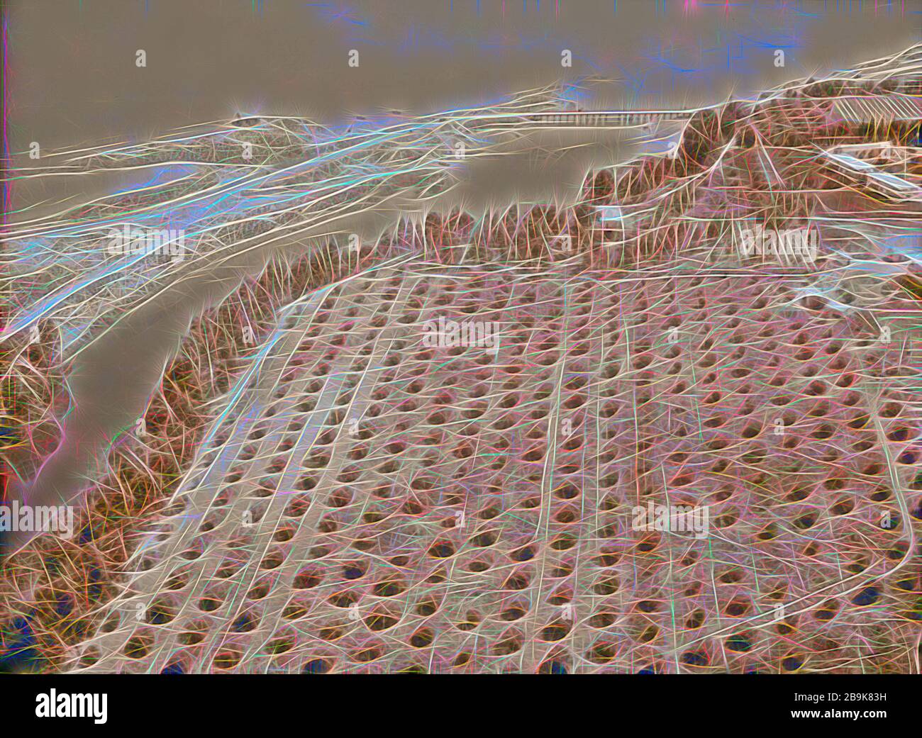 L'air vues de Palestine. Sortie de la rivière Jordan. Extrémité sud du ...