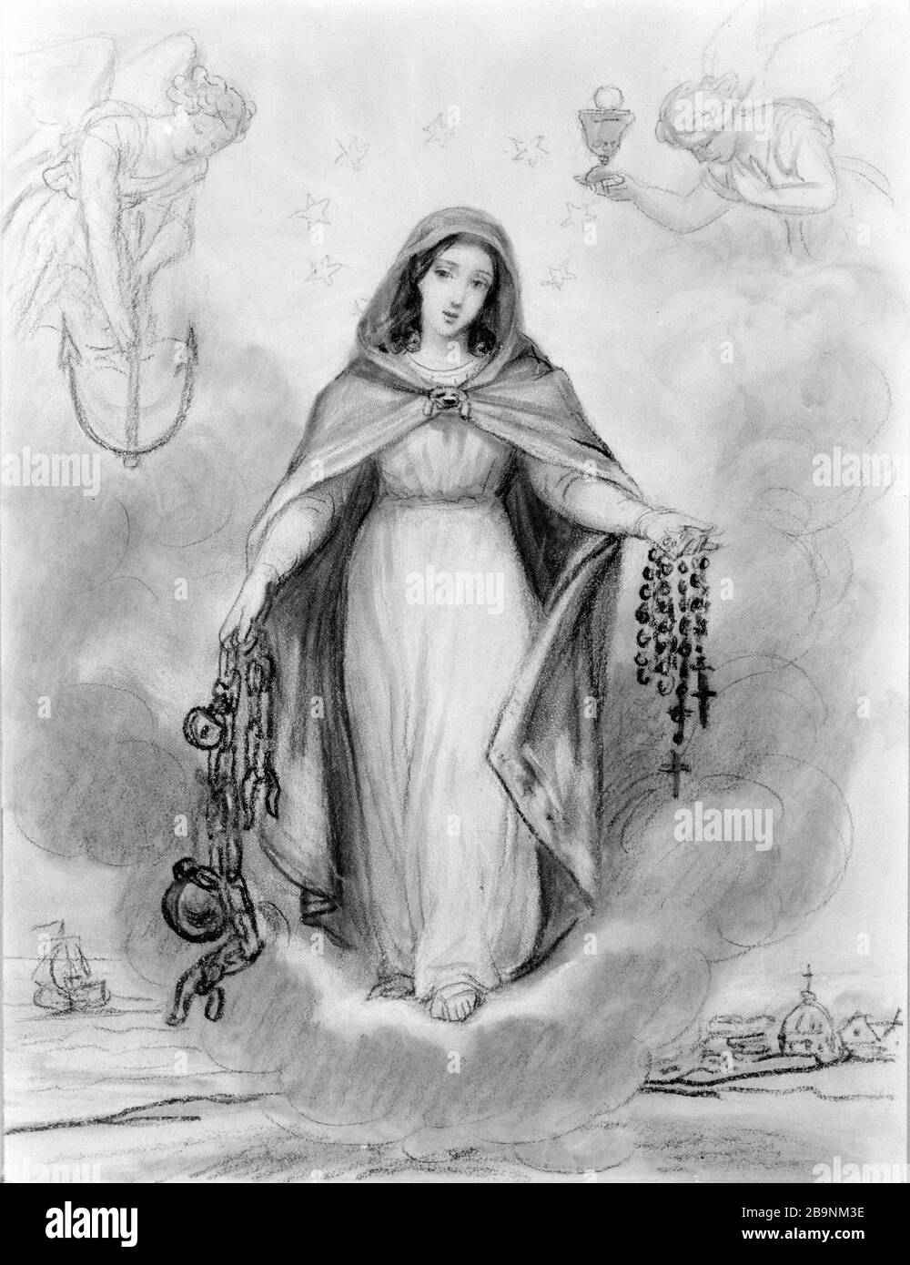 LA VIERGE DE LA MER Octave Tassert (1800-1874). 'La Vierge de la mer ...