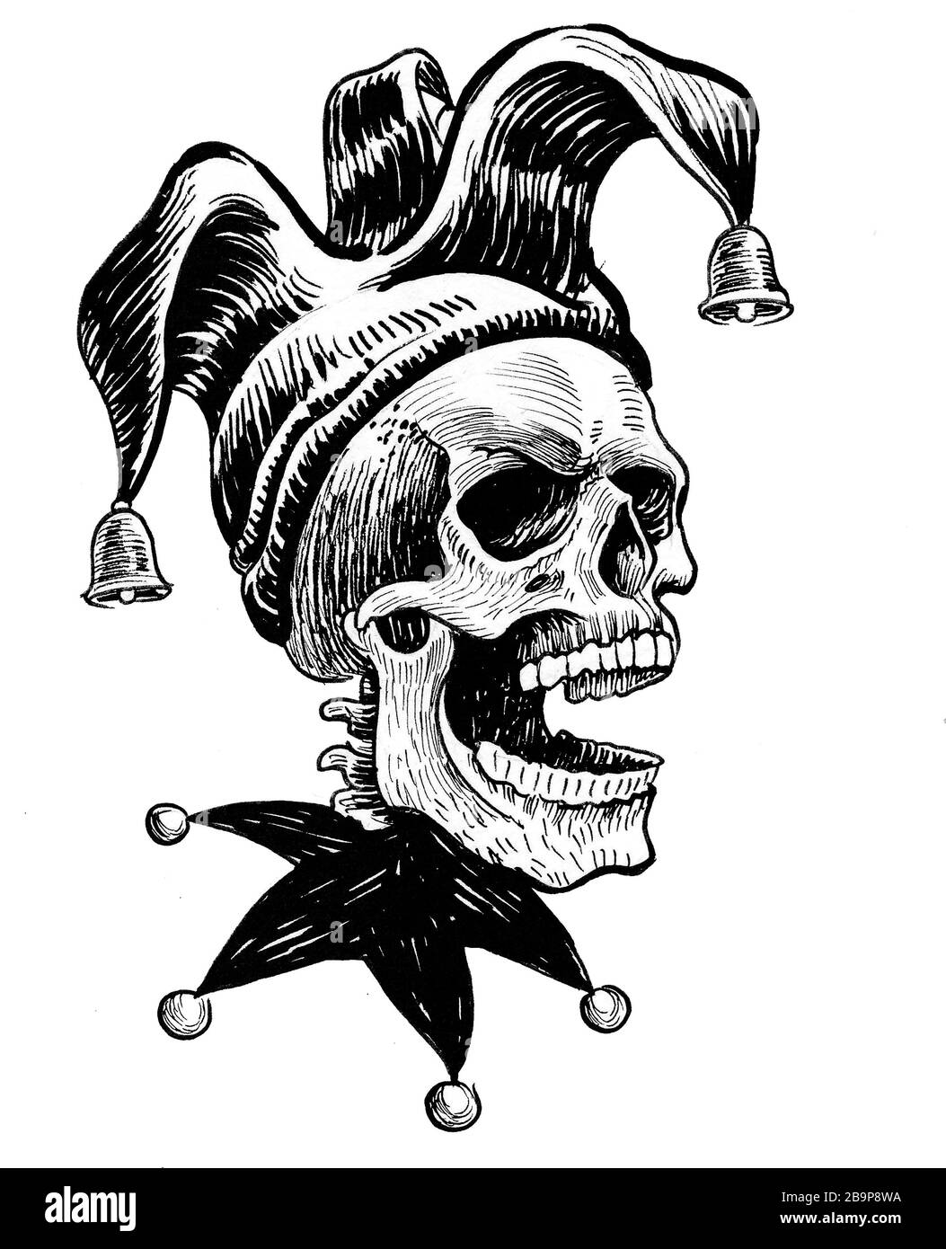Squelette qui rit Banque d'images noir et blanc - Alamy