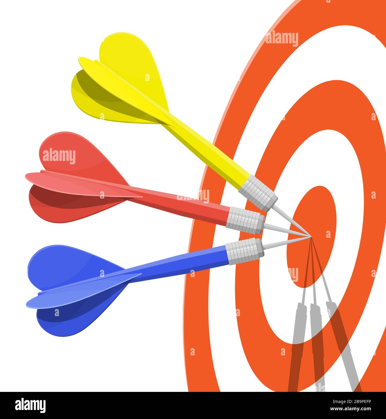 Cible avec flèche au centre. Définition des objectifs Image Vectorielle ...