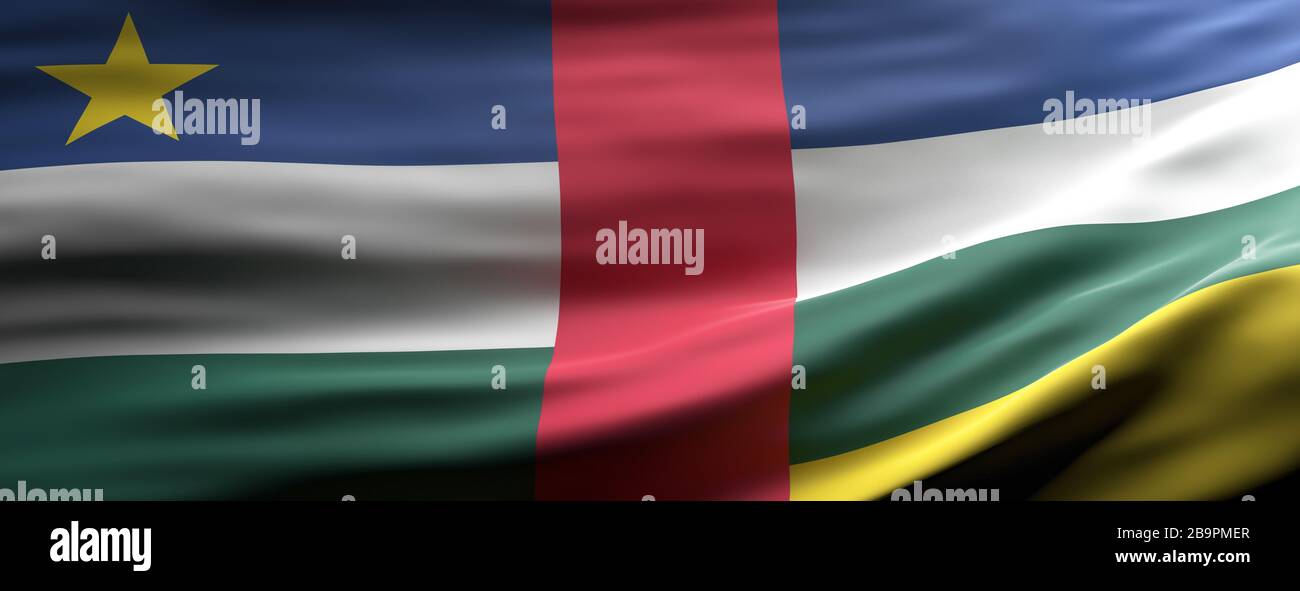 Symbole du signe de la République centrafricaine. Drapeau national de ...