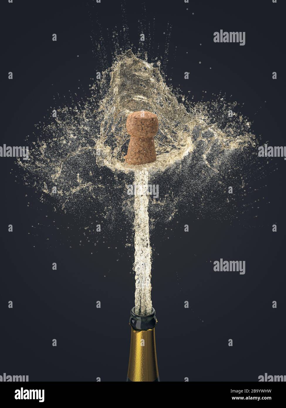 Bouteille de champagne explosion Banque de photographies et d’images à ...