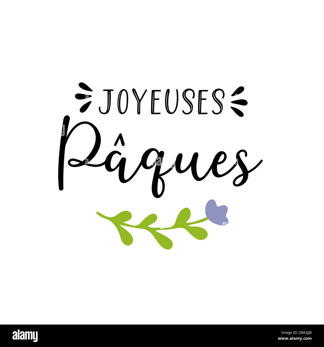 Carte de joyeuse pâques en français Banque de photographies et d’images ...