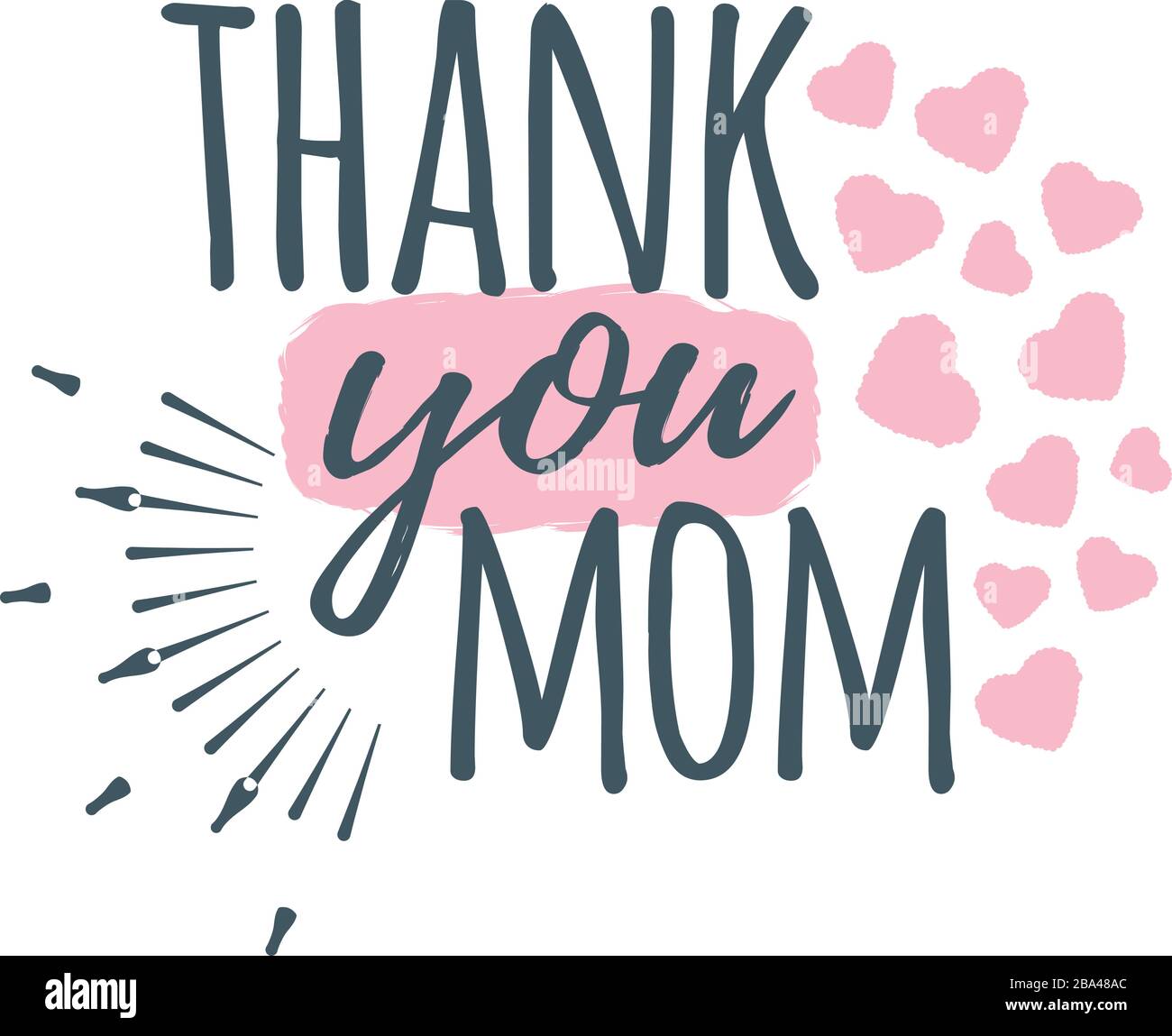 Merci Mum bannière, logo, étiquette et affiche. Conception de ...