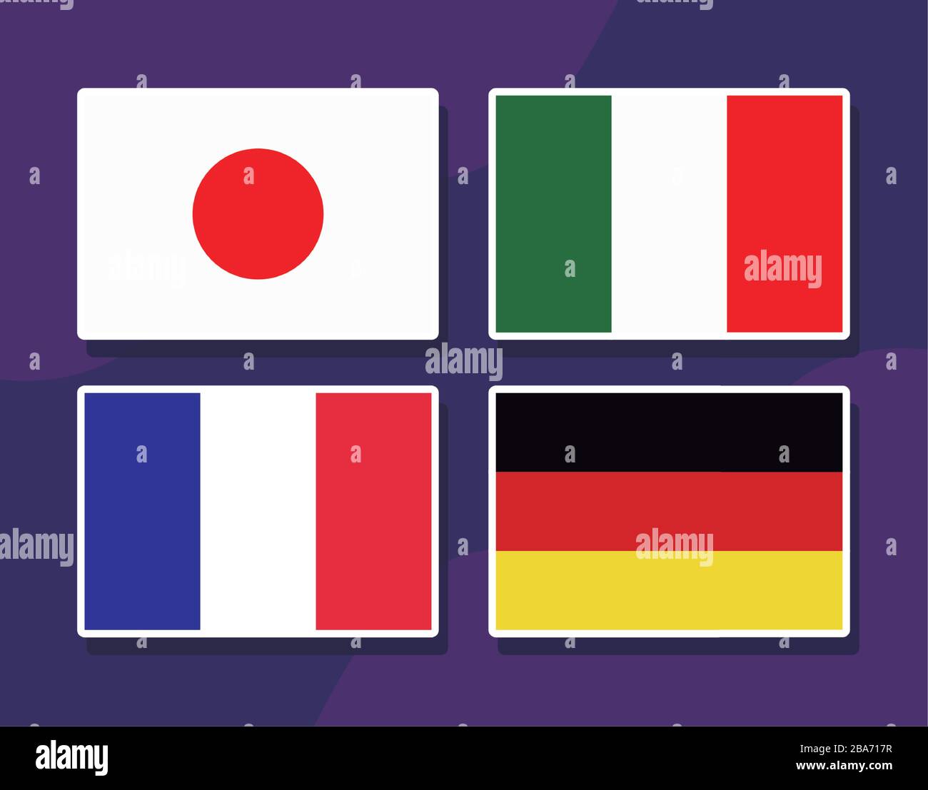drapeaux de différents pays de la conception de l'illustration ...