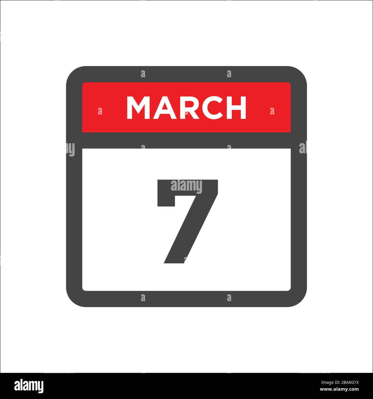 7 mars 2024 Banque d'images vectorielles - Alamy