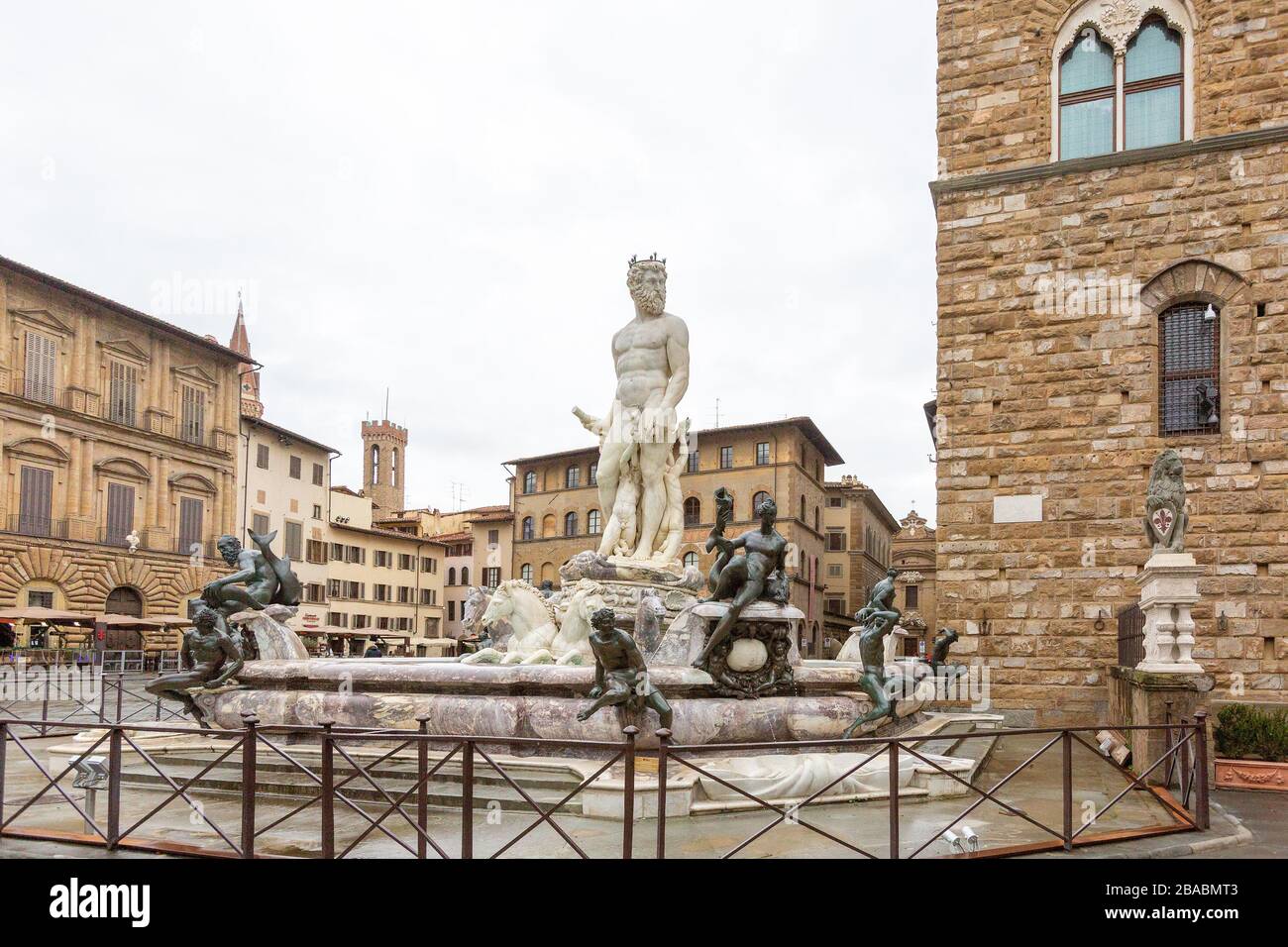 La fontaine de Neptune ( il Biancone | le Géant blanc ), Piazza Della ...