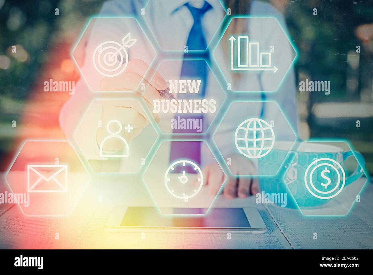 L'écriture de texte Word nouvelle entreprise. Photo d'affaires mettant ...