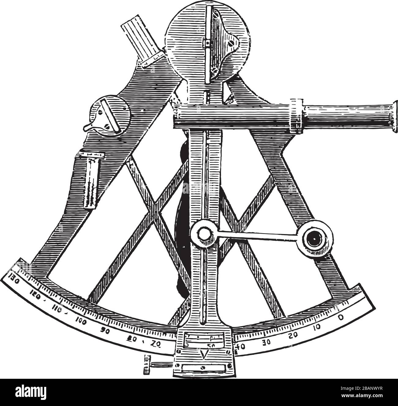 Dessin Dart De Trait Sextant Noir Et Blanc Image Vectorielle Stock Alamy