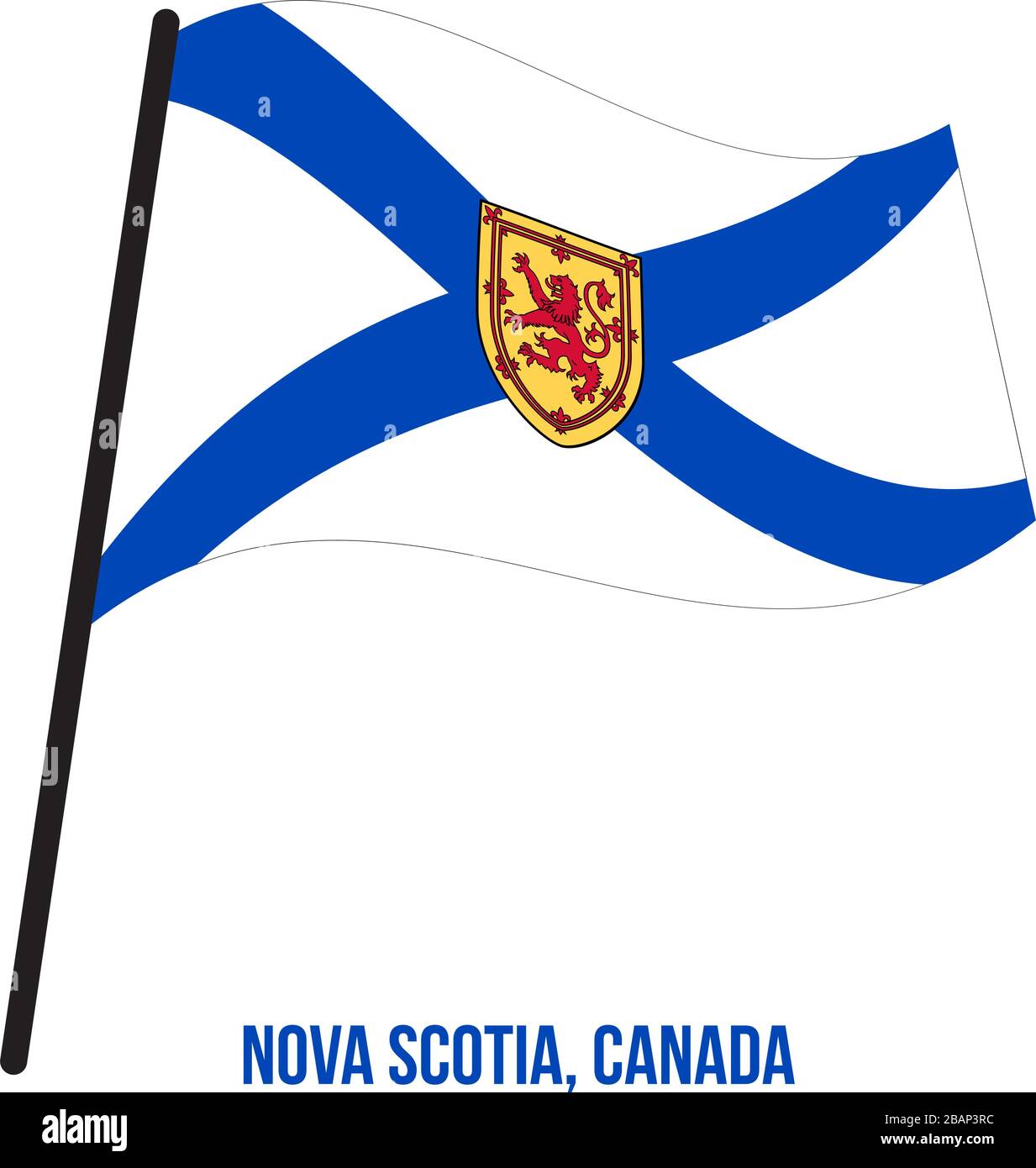 La Nouvelle-Écosse Drapeaux Vector Illustration sur fond blanc. Drapeau ...