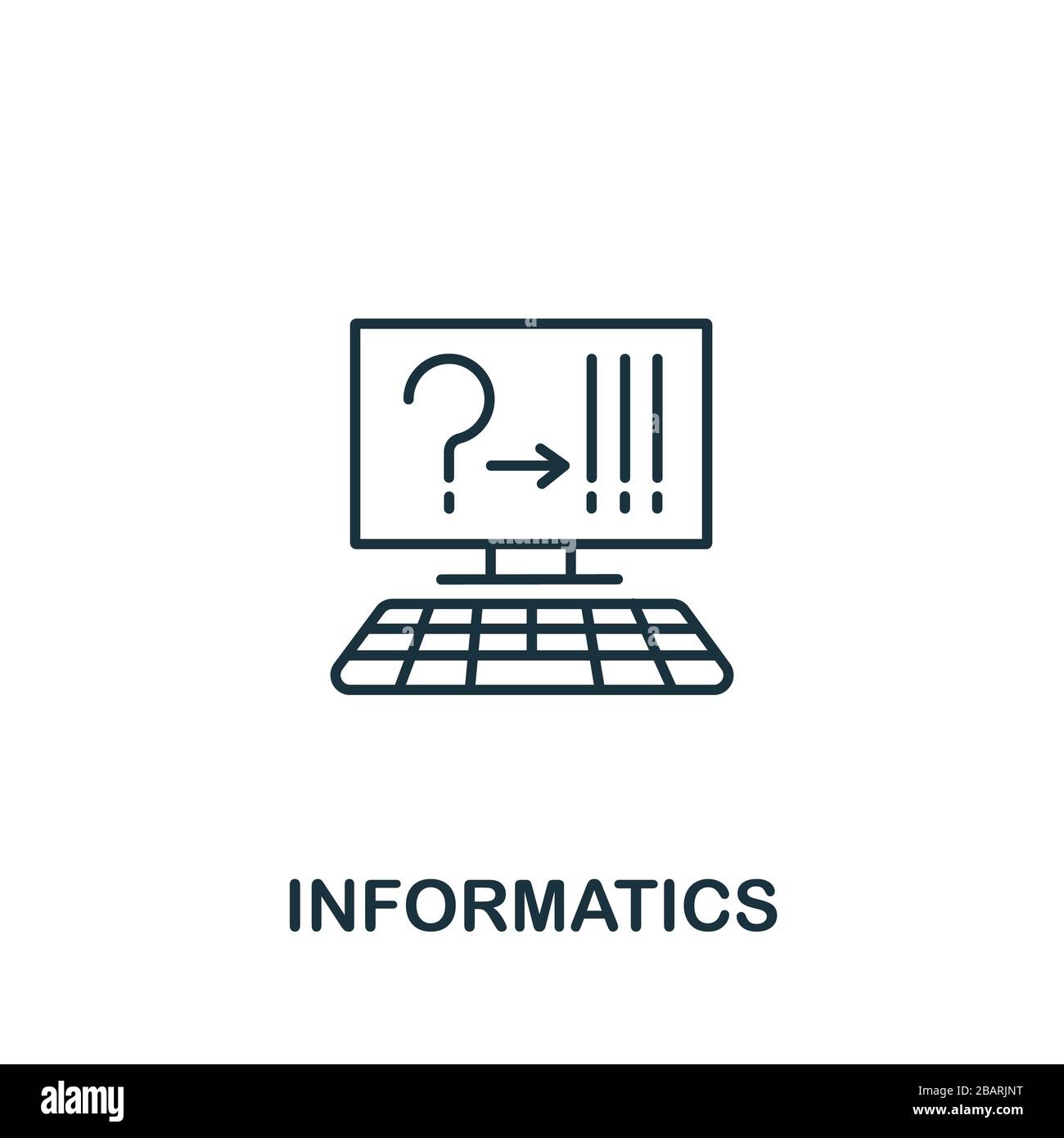 Icône informatique de la collection scientifique. Symbole informatique ...