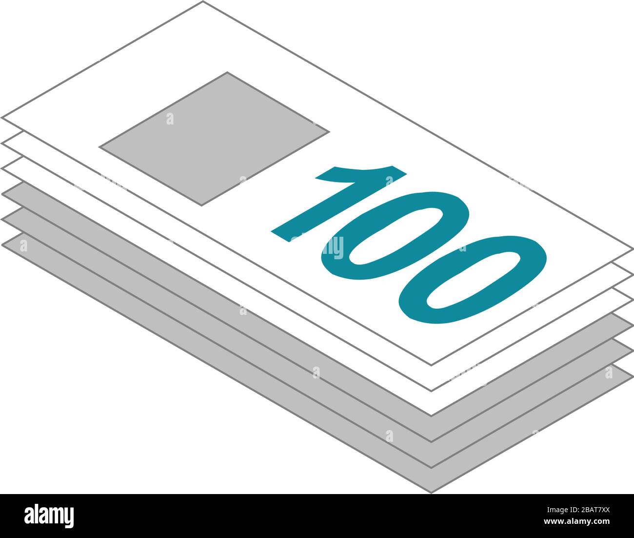 Au symbole et billets de banque Banque d'images vectorielles - Alamy