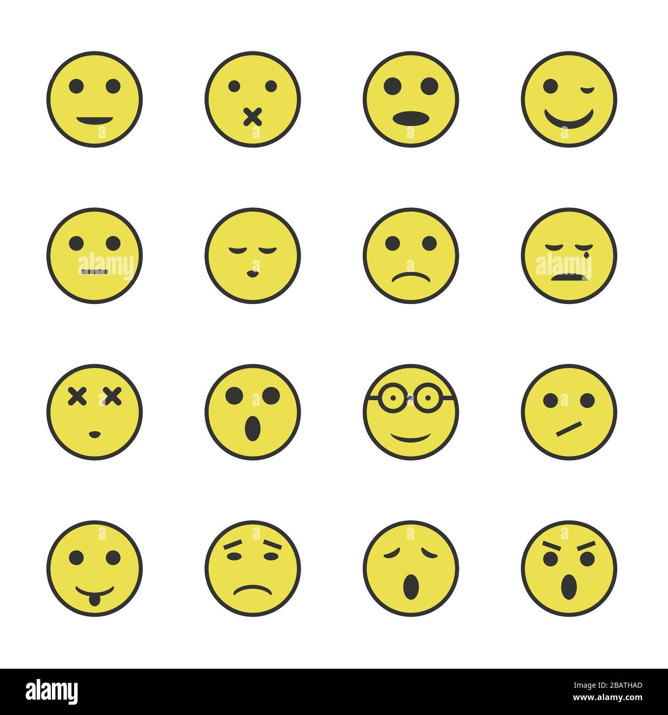 Iconos de emociones Banque d'images vectorielles - Alamy