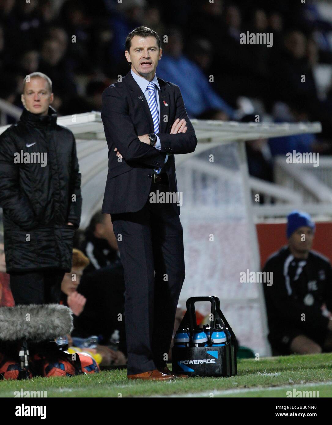 Football avec budweiser pleine longueur pleine longueur Banque de ...