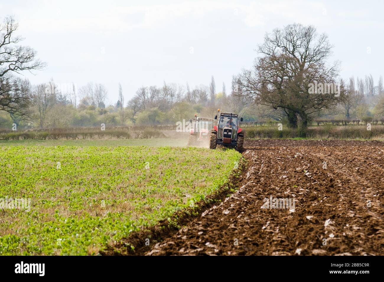 Labour avec des tracteurs Banque de photographies et d’images à haute ...