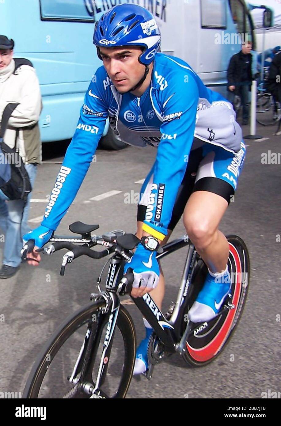 Benjamín Noval de Discovery Channel lors de la Paris - Nice 2006, Prologue course cycliste, Issy ...
