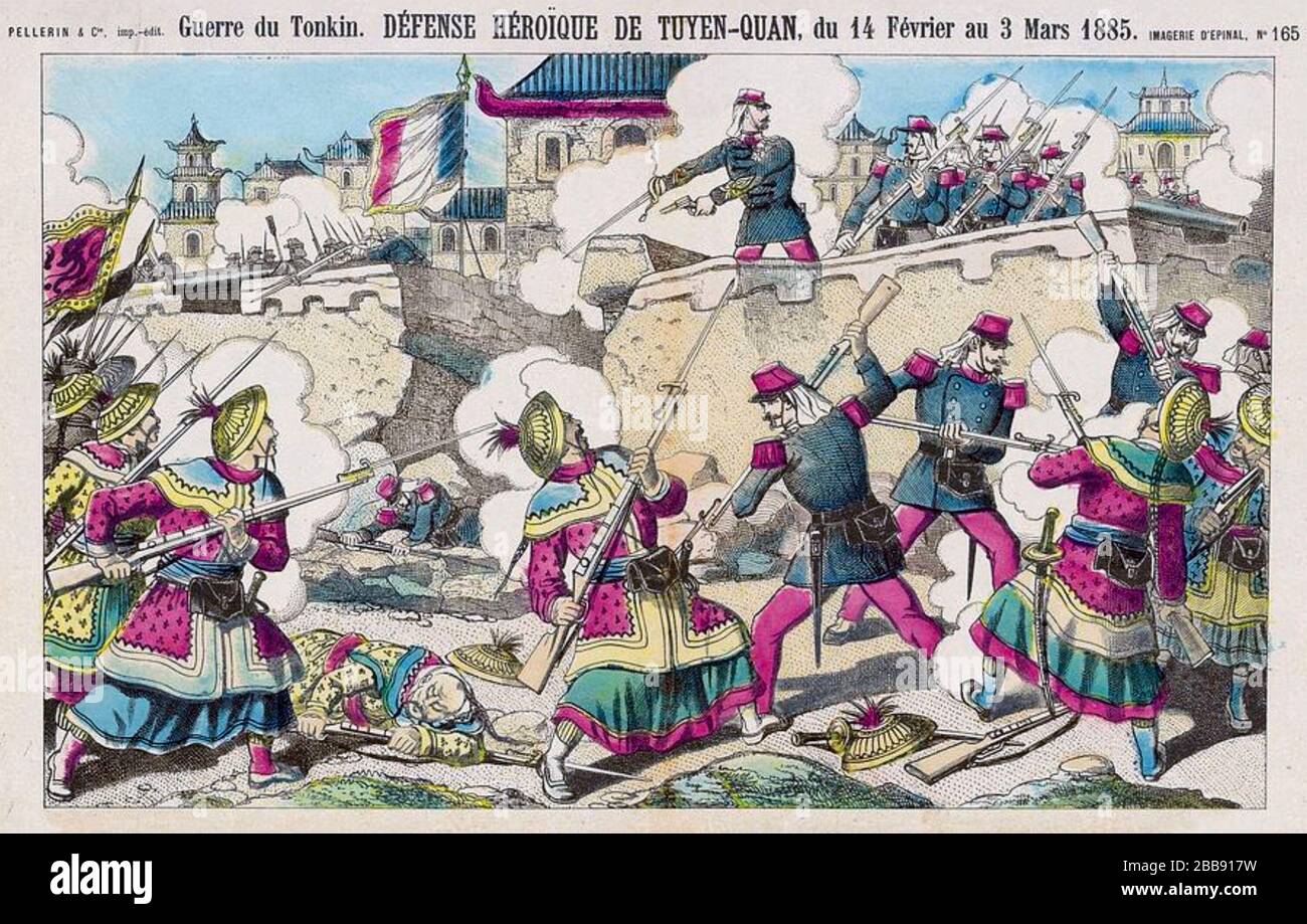 SIÈGE DE TUYEN QUANG, VIETNAM, 1885. Deux entreprises de la Légion ...