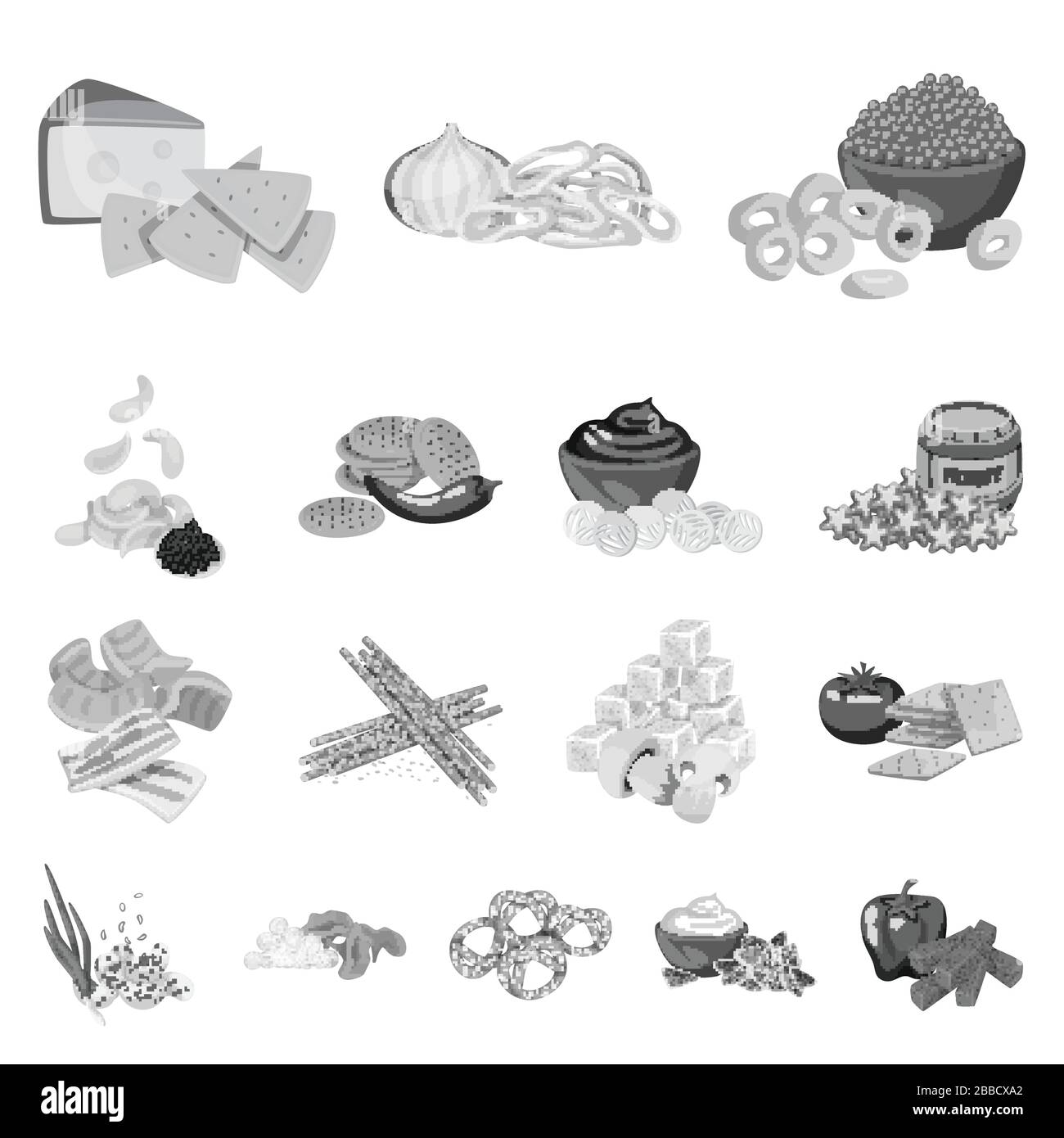 Illustration vectorielle de l'icône goût et cuisson. Jeu de symboles de ...