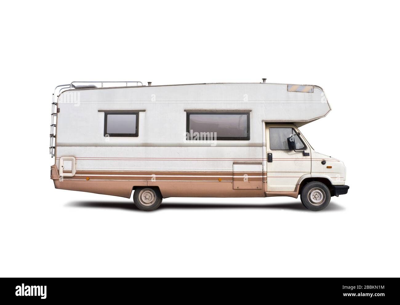 Ancien camping side view isolated on white Photo Stock - Alamy