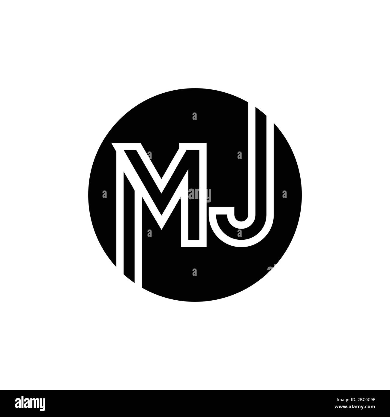 Lettre mj logo Banque de photographies et d’images à haute résolution ...