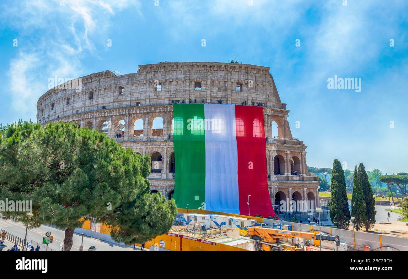 Drapeau de la ville de rome Banque de photographies et d’images à haute ...