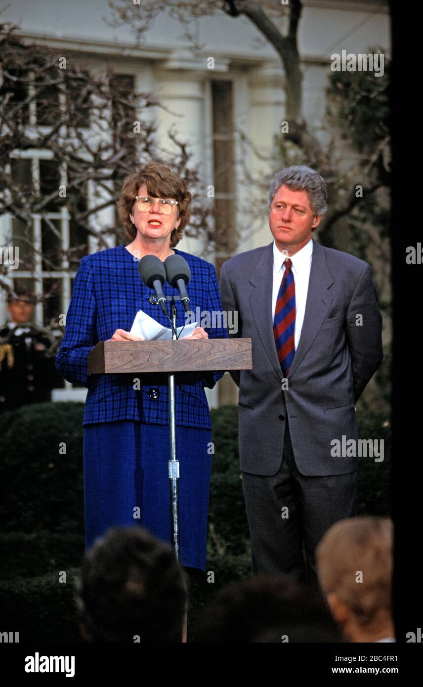 Washington, États-Unis d'Amérique. 01 avril 2020. Janet Reno, procureur ...