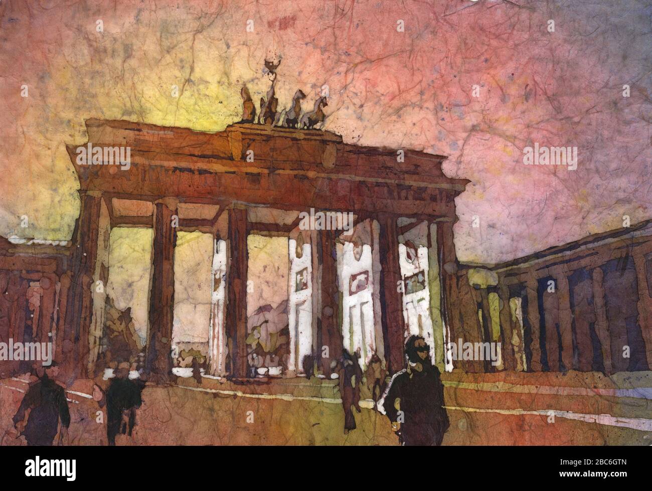 Aquarelle porte de brandebourg Banque de photographies et d’images à haute résolution - Alamy