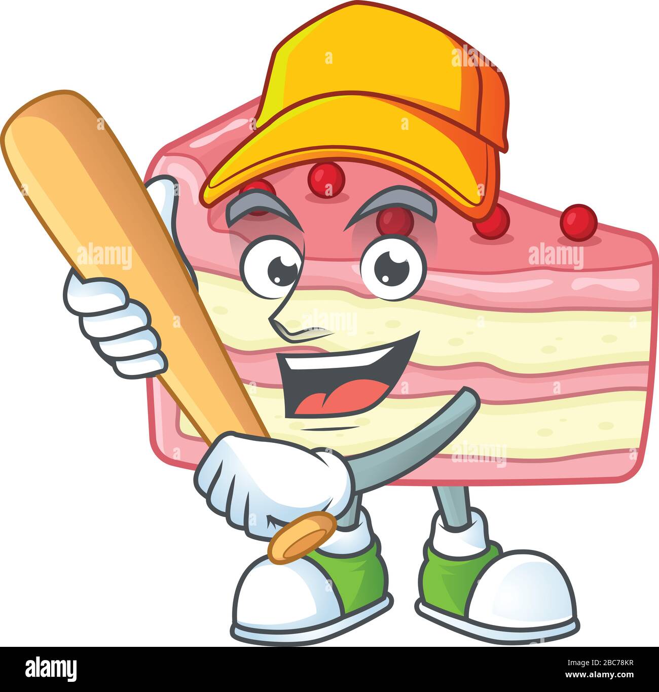 Motif dessin de dessin de dessin de gâteau de fraise de bâton de base ...