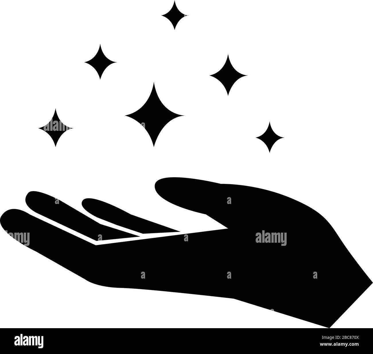 Icône de main propre symbole d'hygiène sur fond blanc isolé icônes d ...