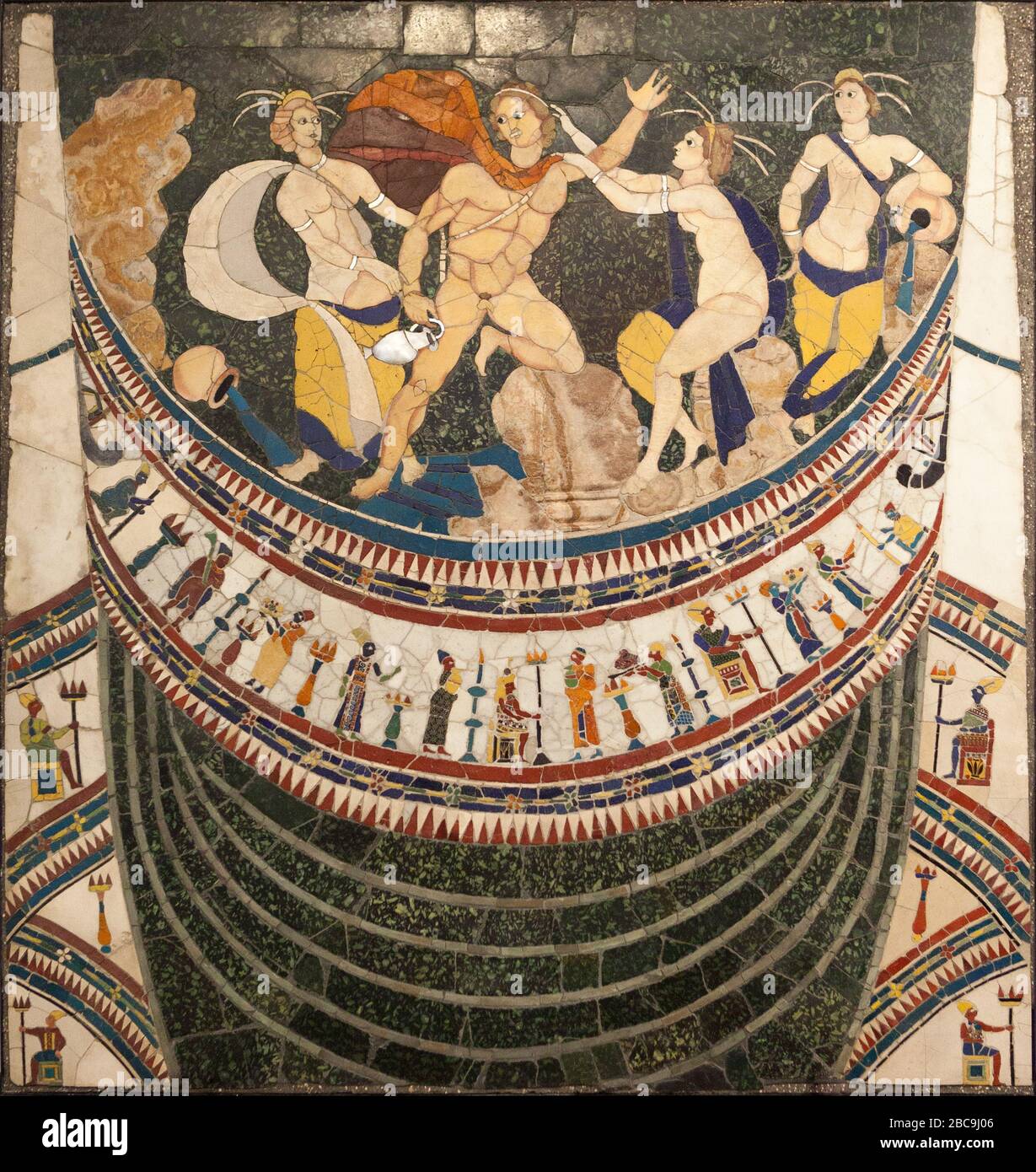 Panneau romain 'opus sectile' avec Hylas et les nymphes de la Basilique ...