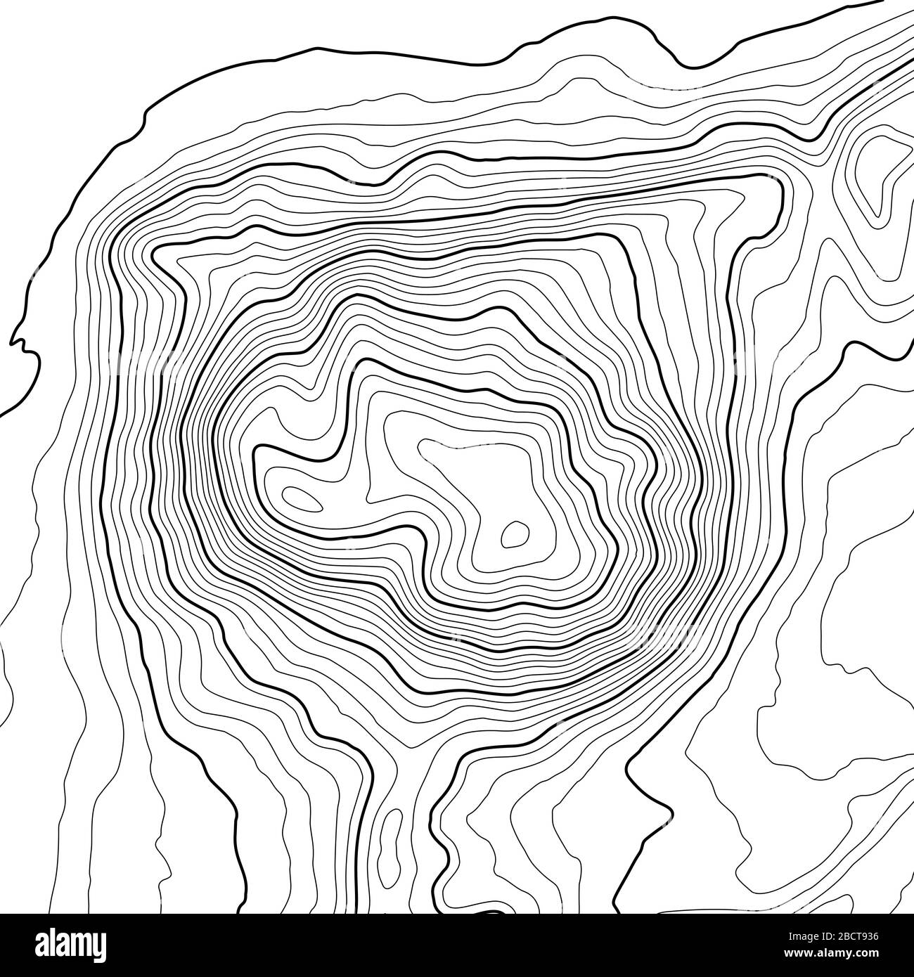 Les contours gris vector de la topographie. La montagne d'illustration ...