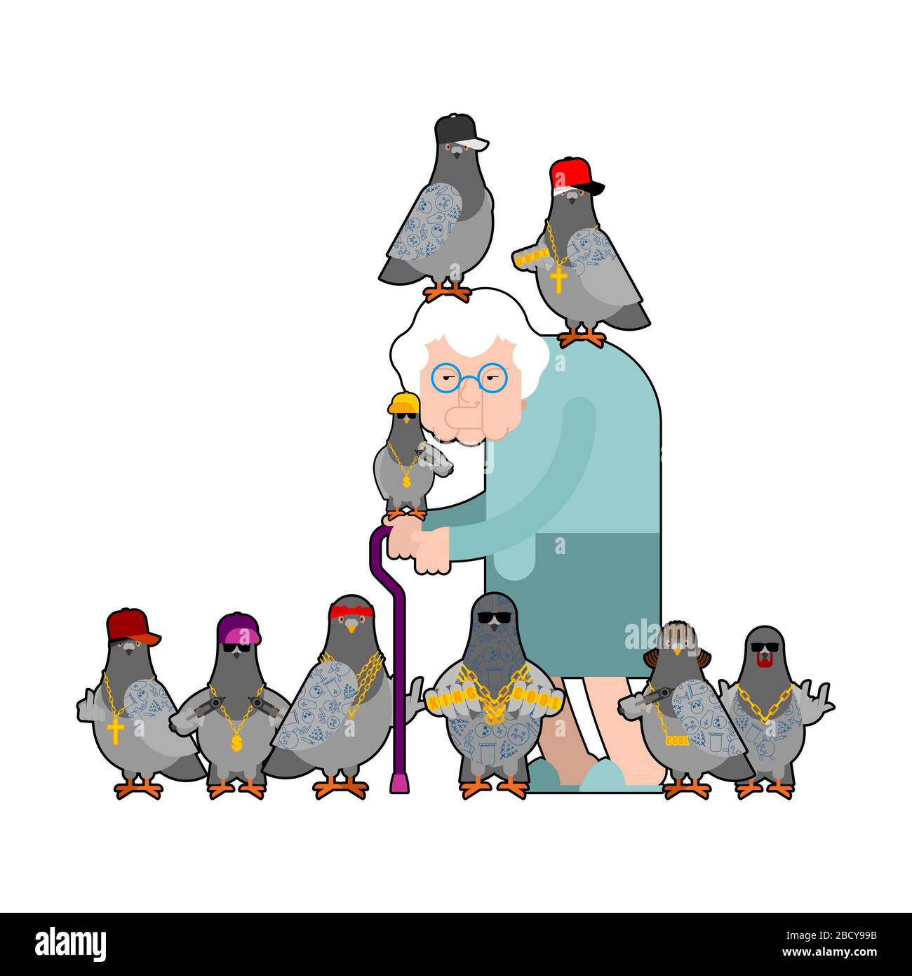 Gangsta mamie Banque d'images détourées - Alamy