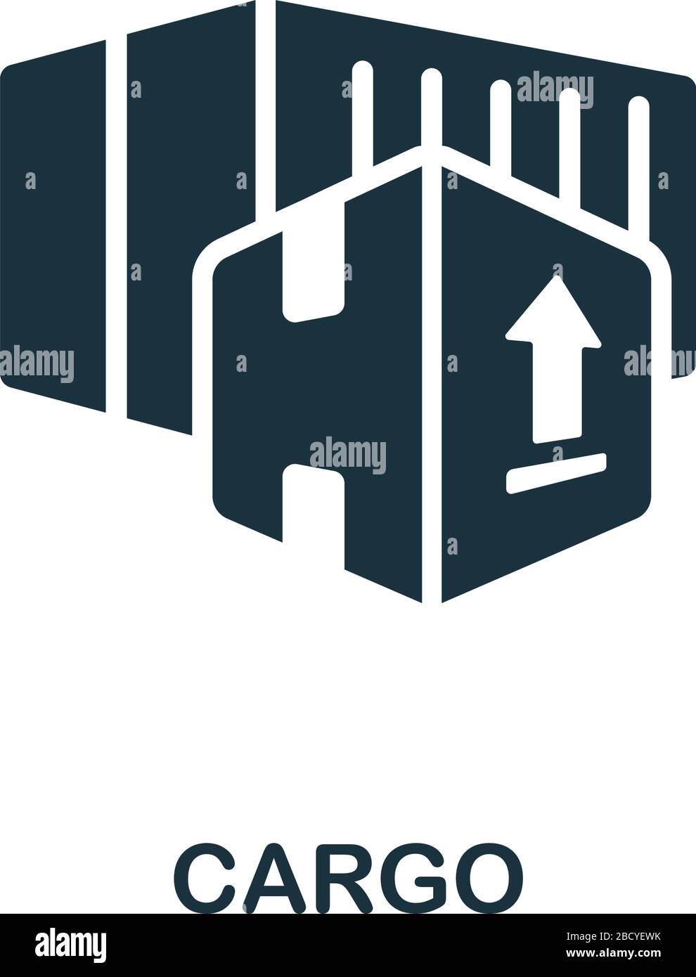 Icône cargo. Elément de ligne simple symbole Cargo pour les modèles, la ...