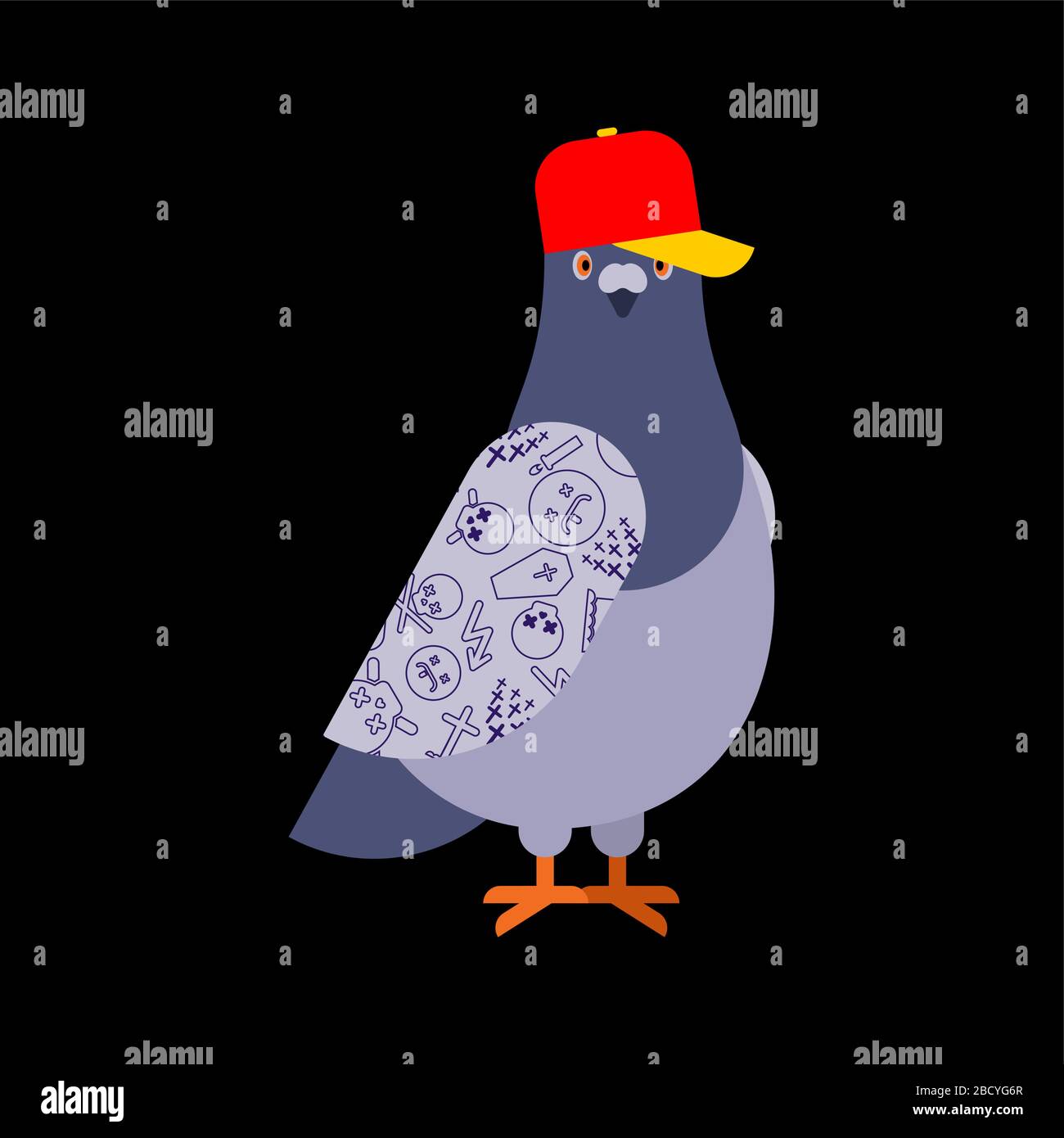 Yeux de pigeon Banque d'images vectorielles - Alamy