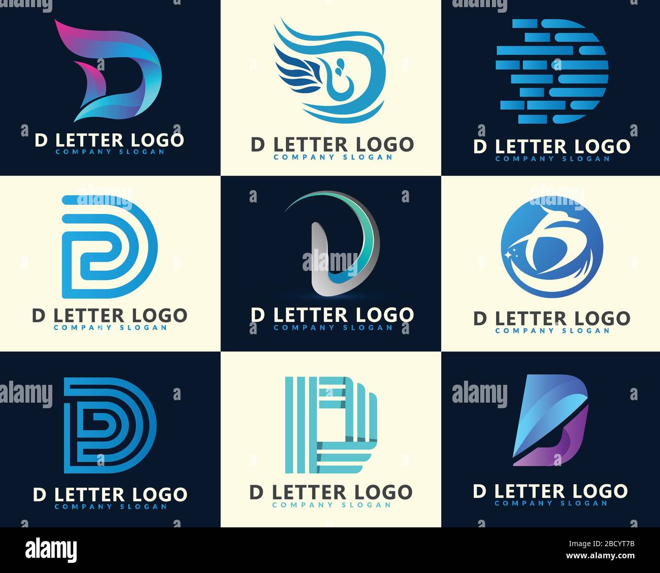 Logo D Banque d'images vectorielles - Alamy