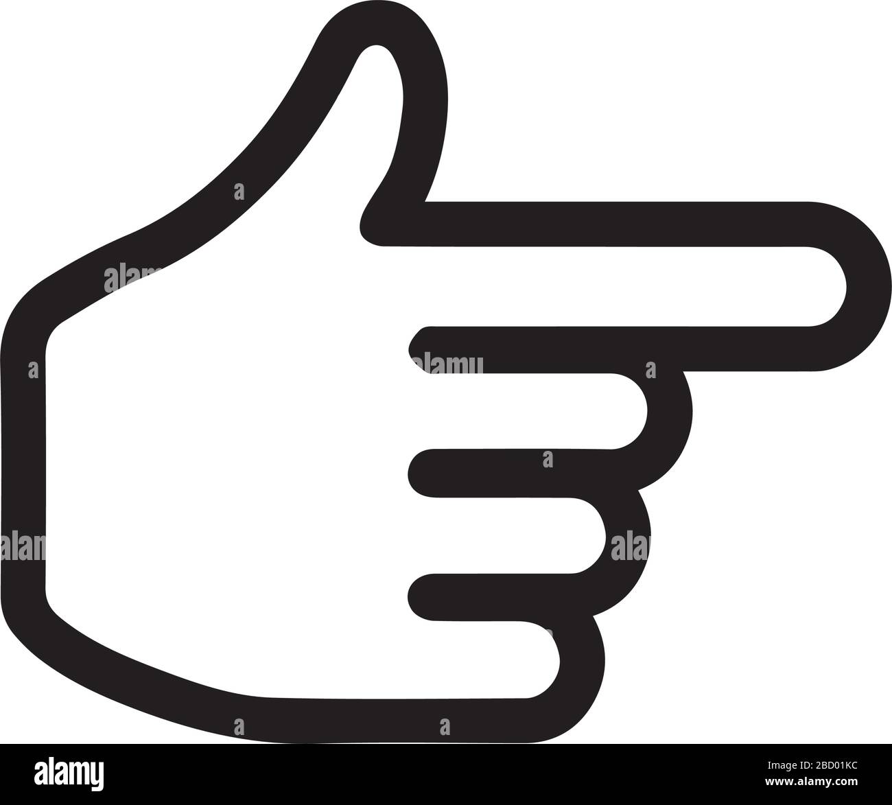 Pointeur de doigt Banque d'images noir et blanc - Alamy