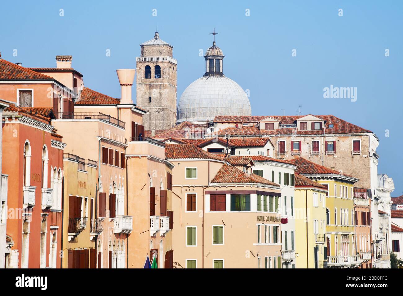 Venise, Italie-février 2020; gros plan d'un grand nombre de maisons ...