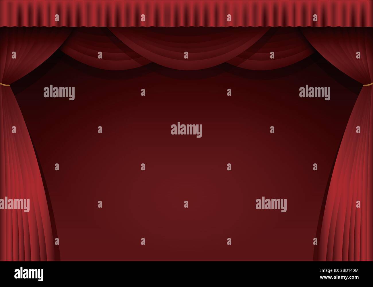 Rideau de scene rouge Banque d'images vectorielles - Alamy
