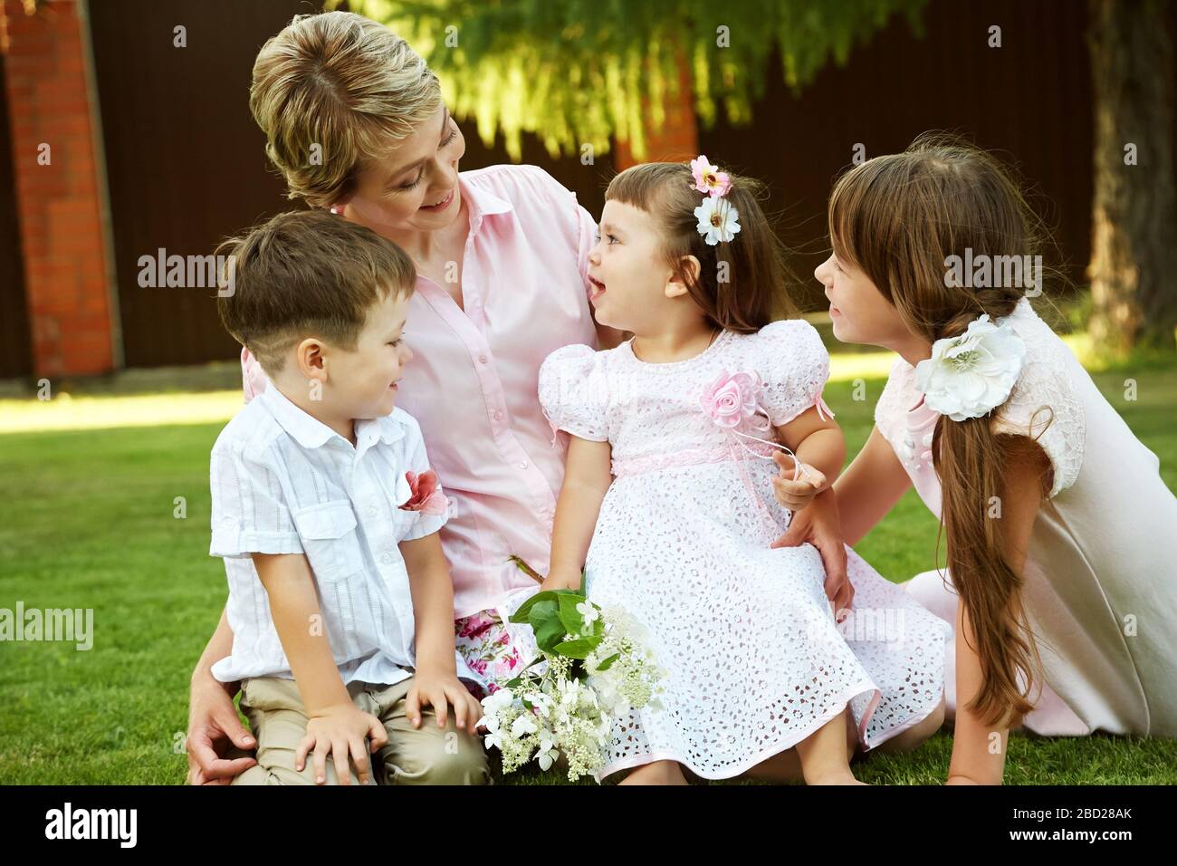 Amour de la famille des enfants Banque de photographies et d’images à ...