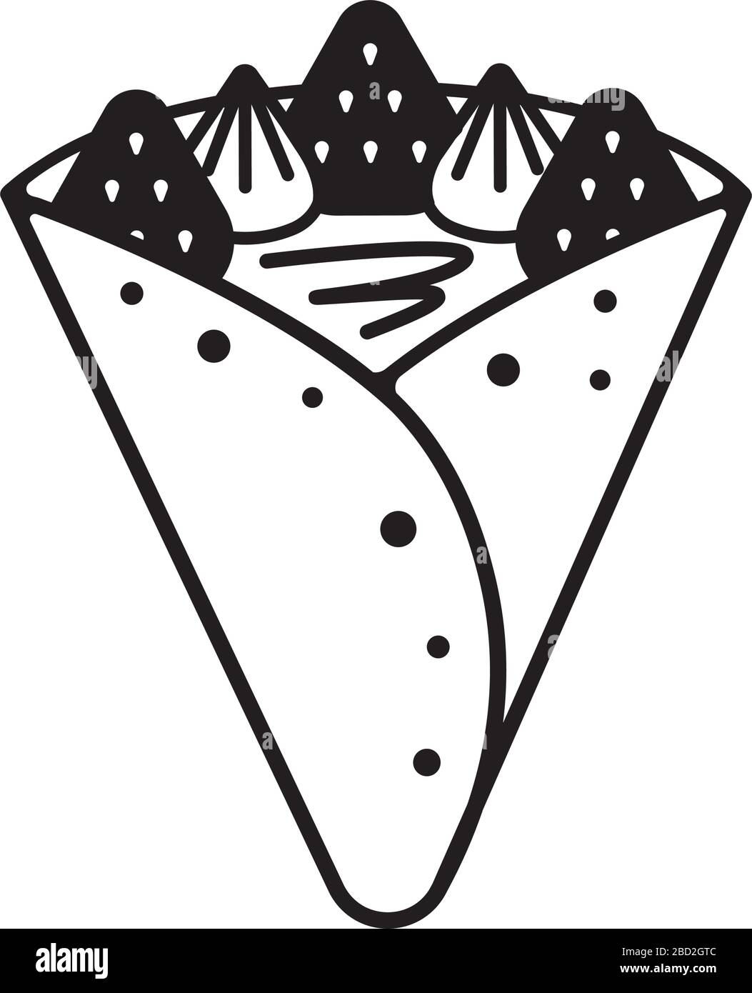 Crepe drawing Banque d'images noir et blanc - Alamy