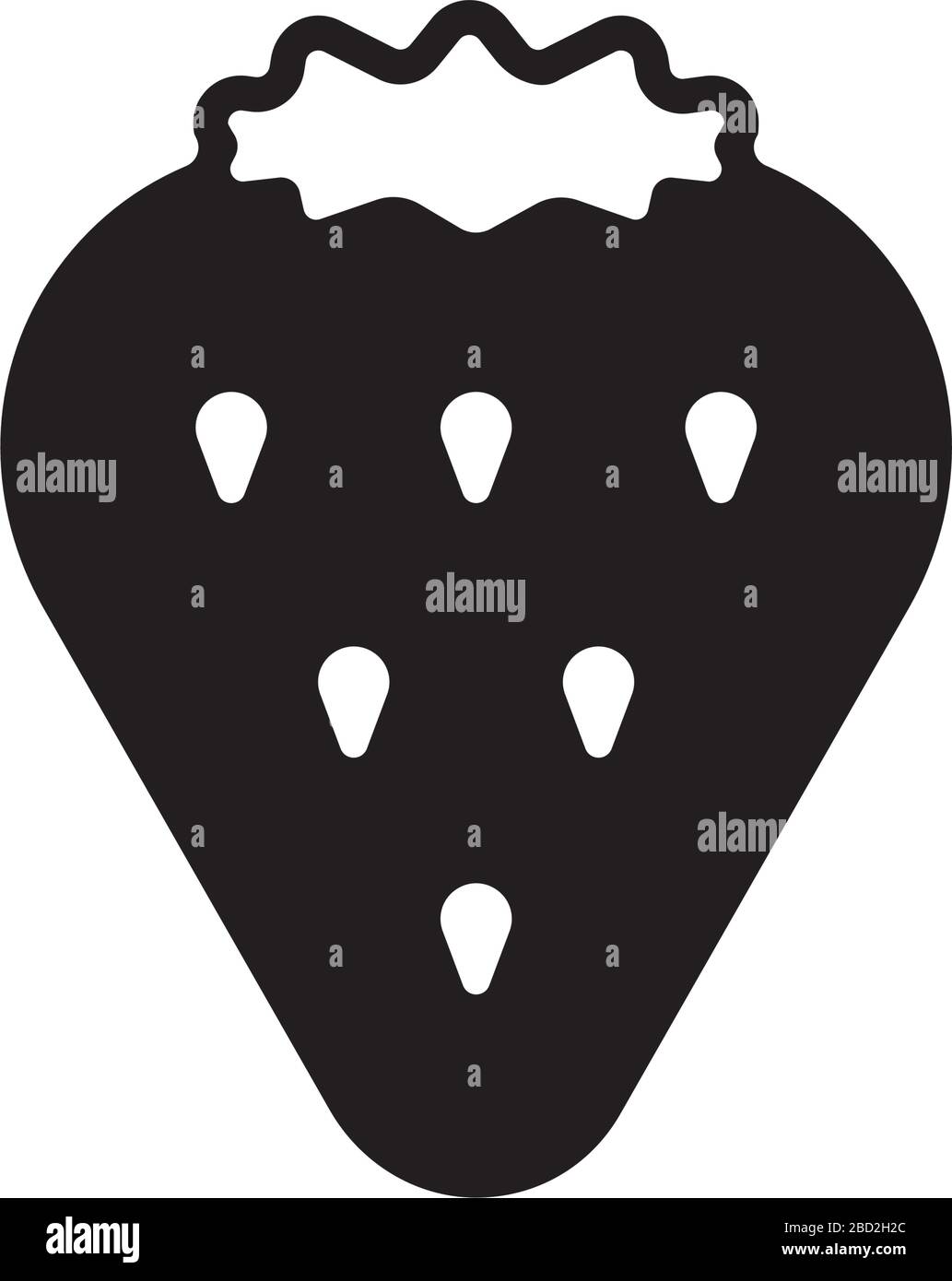 Symbole de la fraise Banque d'images vectorielles - Alamy