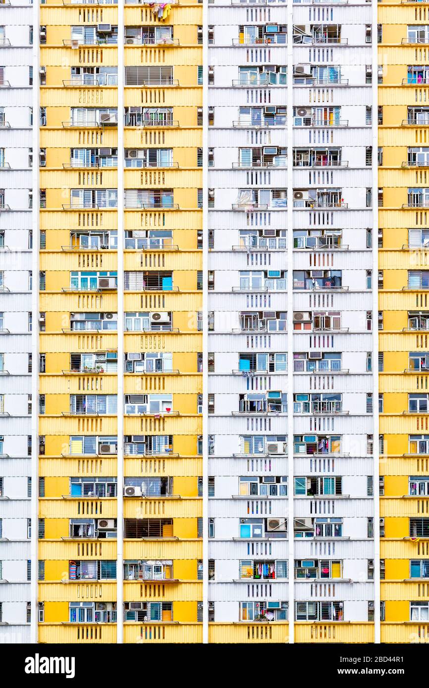 Schéma répétitif des logements publics à Kowloon, Hong Kong. Cet ...